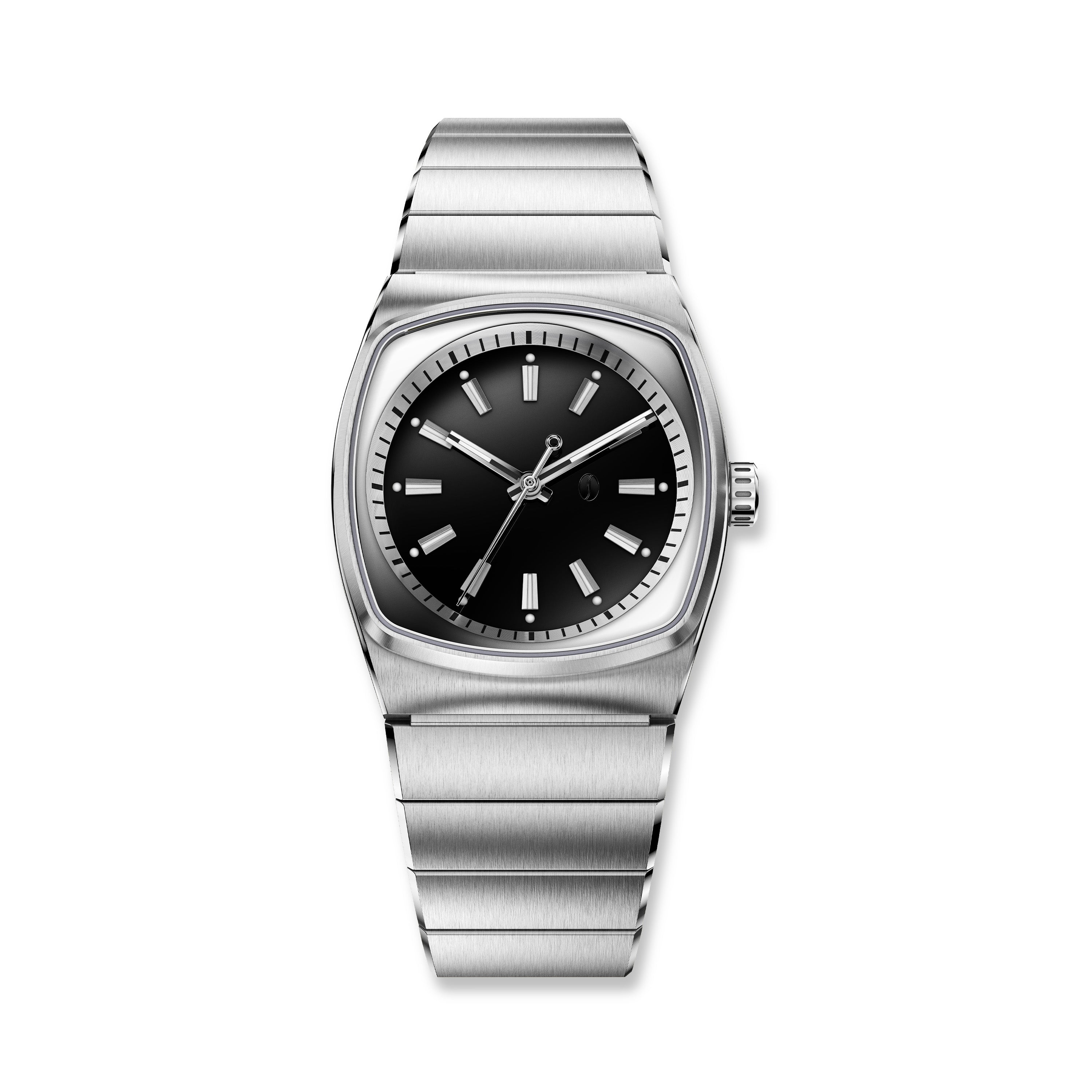 Metric Lite - Silver and Black – Brew Watches